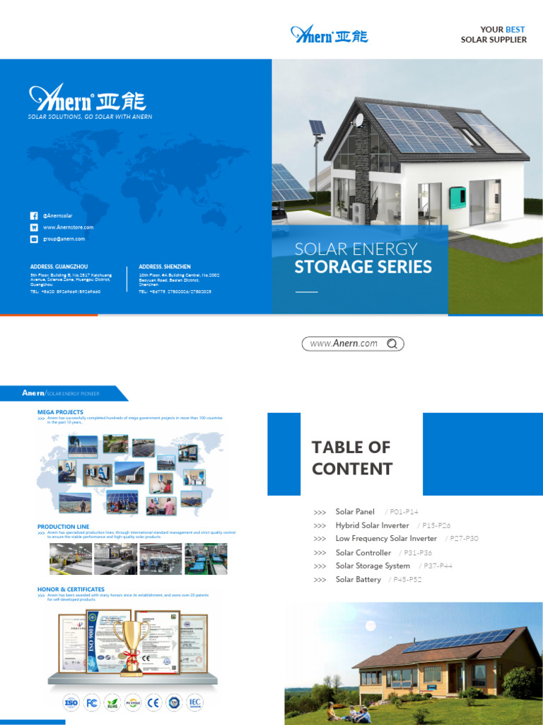 Newest Catalog of Solar System From Anern | PDF | Solar Panel | Solar ...