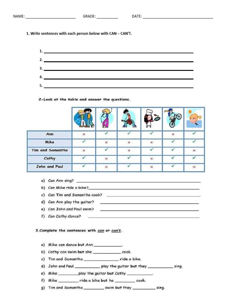 Can Worksheet | PDF