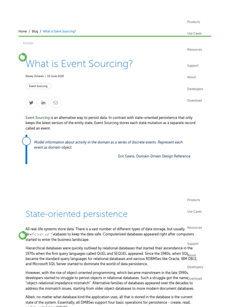 Understanding Event Sourcing Basics | PDF