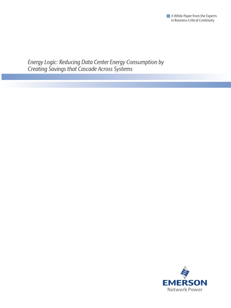 Energy Logic WP0208 | PDF | Data Center | Energy Conservation