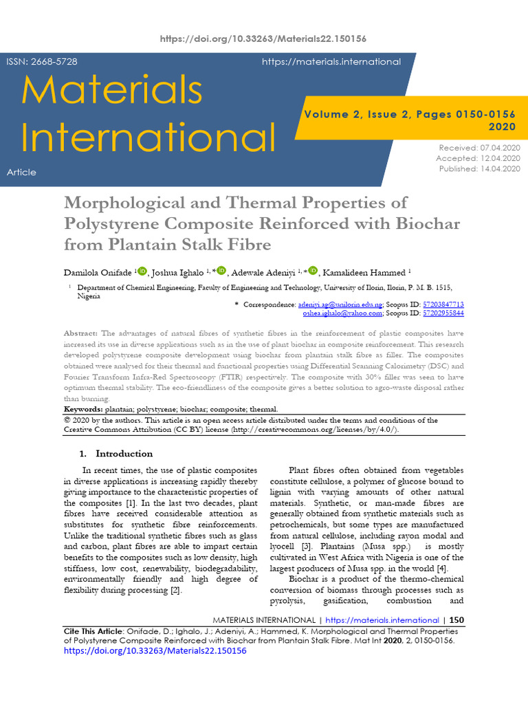Morphological and Thermal Properties of Polystyrene Composite ...