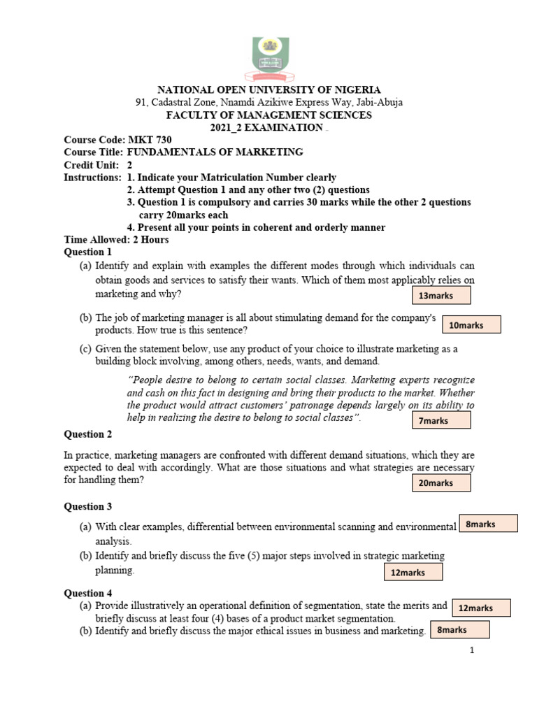 MKT730 2021 2 | PDF | Marketing | Market Segmentation