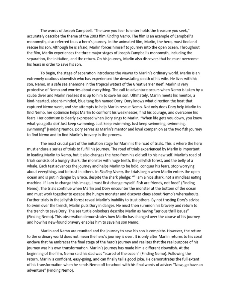 The film Finding Nemo | PDF