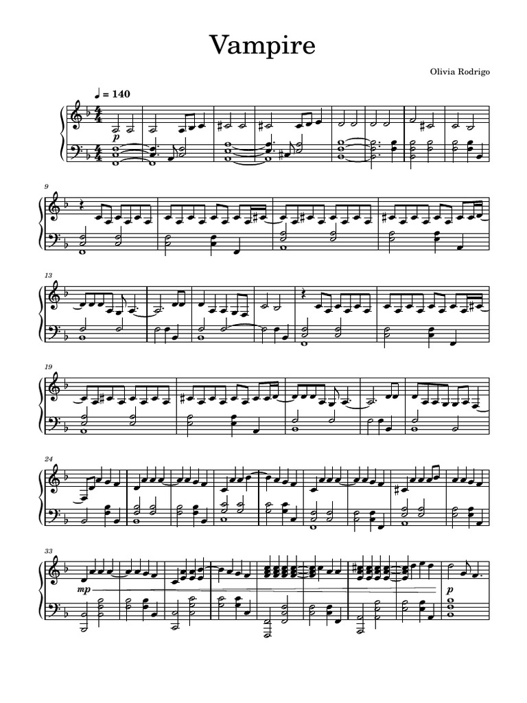 Olivia Rodrigo - Vampire | PDF