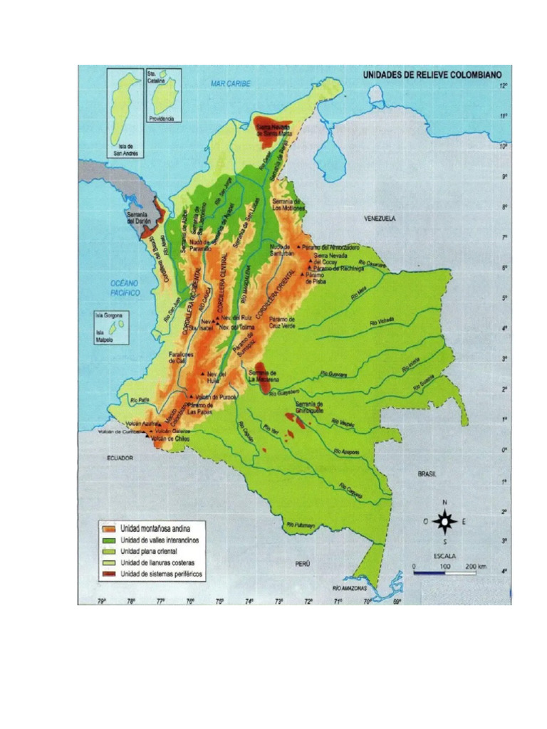 Mapa Fisico de Colombia | PDF