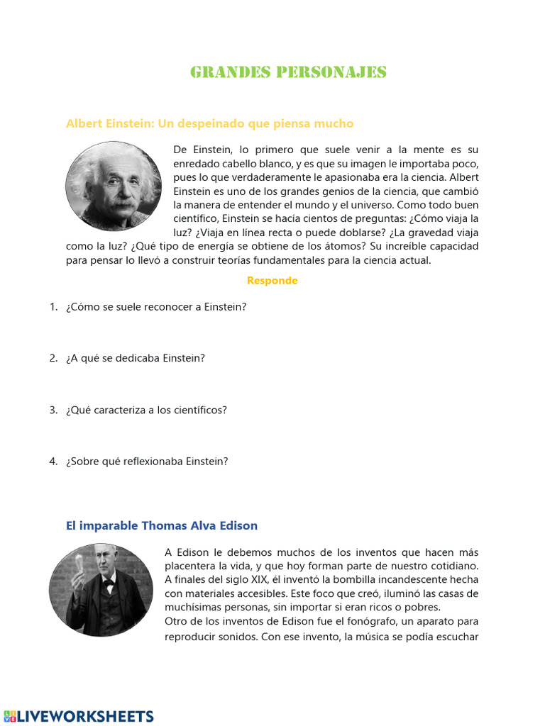 Comprension Lectora Quimica | PDF | Galileo Galilei | Albert Einstein