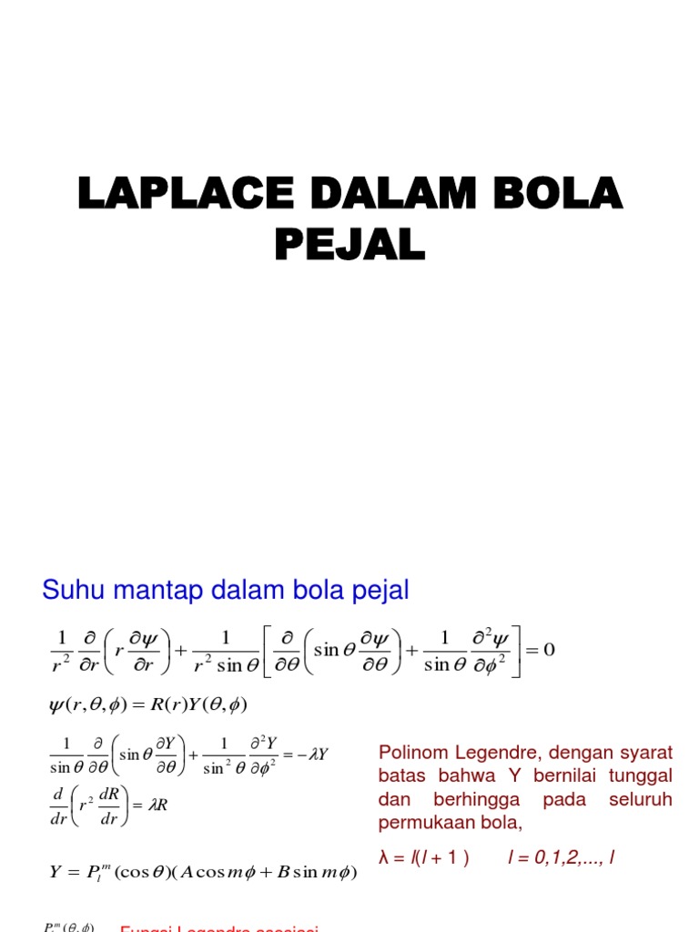 Laplace Dalam Bola Pejal (Fisika Matematika II) | PDF