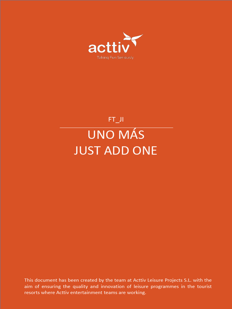 FT - JI - 30 Uno Mas - Just Add One So | PDF