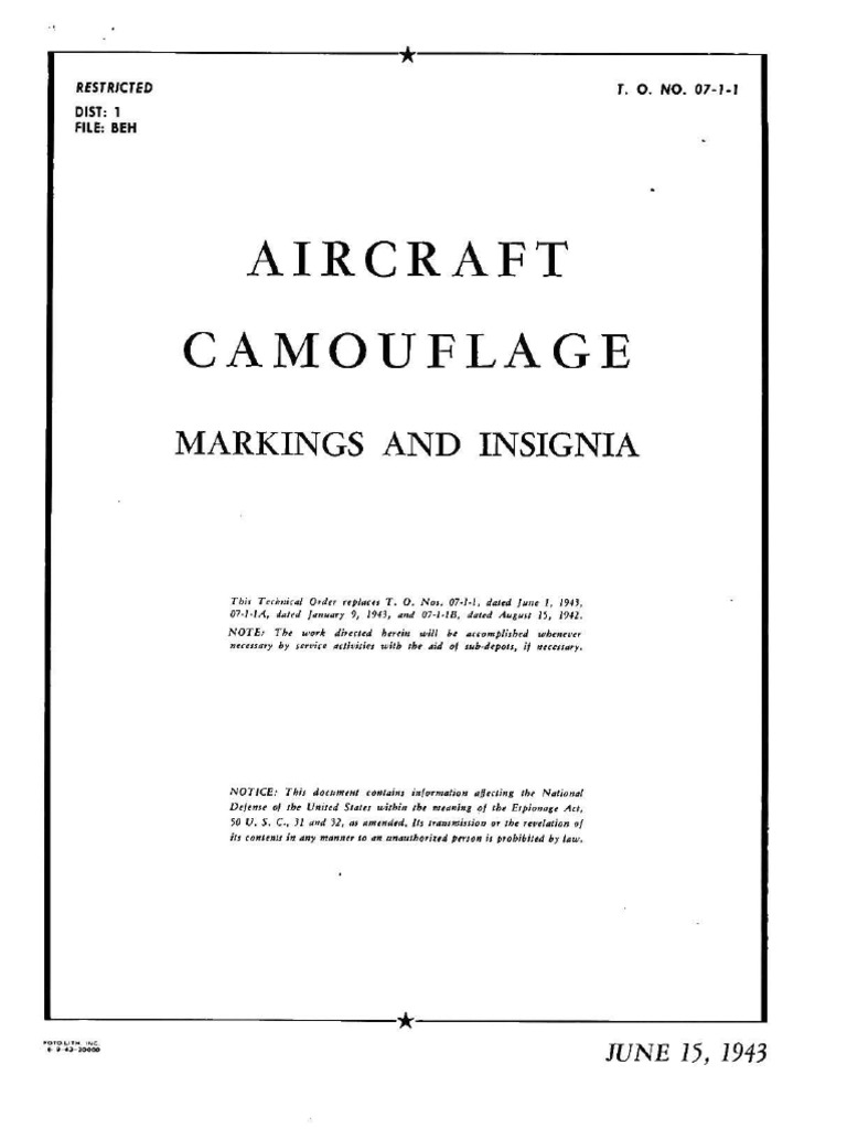 Aircraft Camouflage Markings Guide | PDF | Camouflage | Aviation