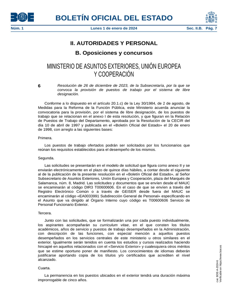 Boe A 2024 6 | PDF | Gobierno