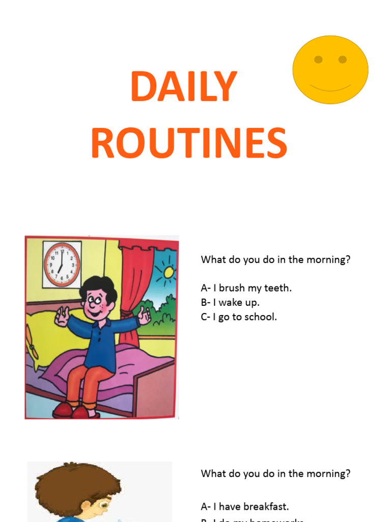 Kids' Daily Routine Activities | PDF