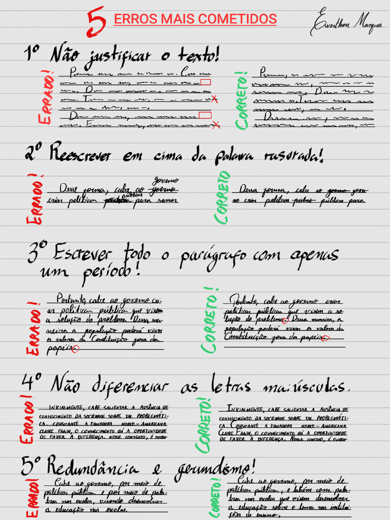 5 Erros Na Redação | PDF 5 Erros Na Redação | PDF