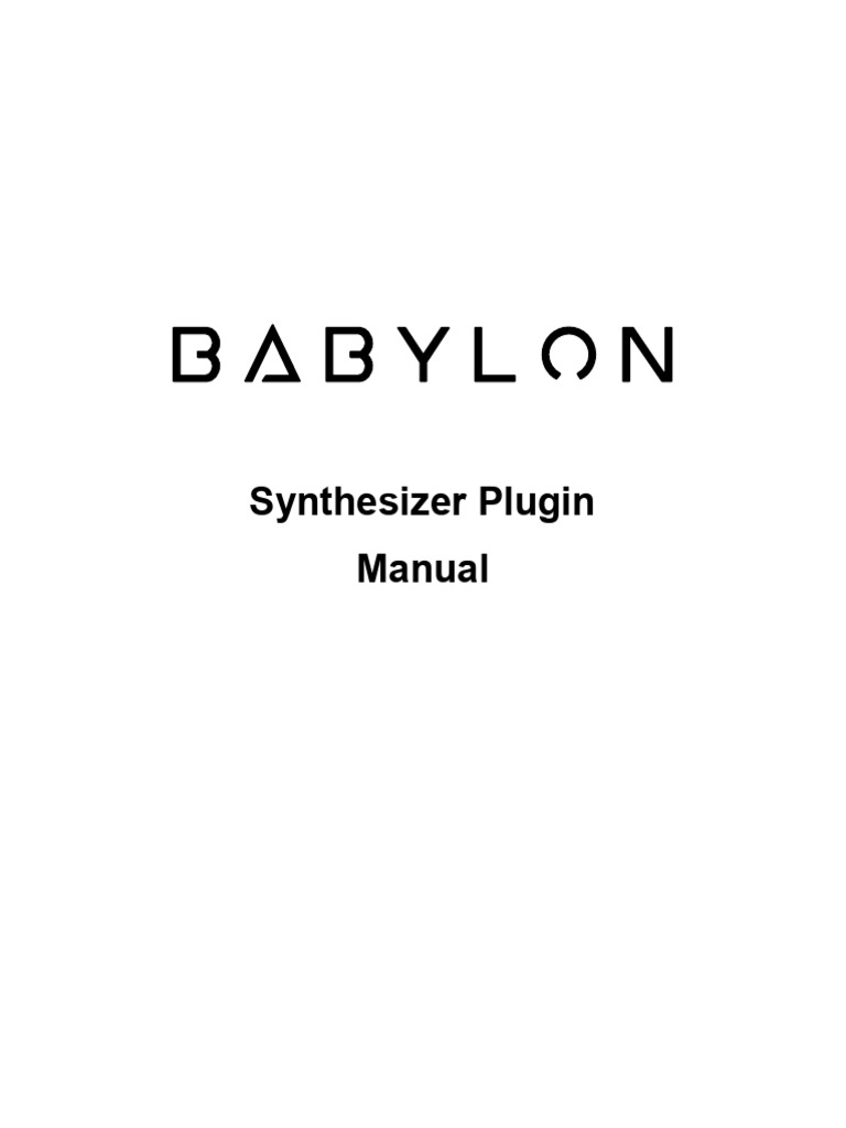 Babylon Manual | PDF | Synthesizer | Frequency Modulation
