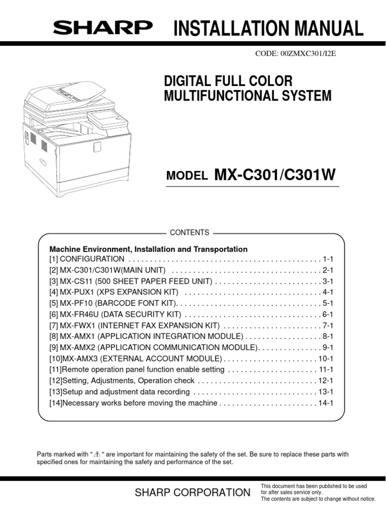 Im MX-C301W I2e | PDF | Humidity | Ac Power Plugs And Sockets