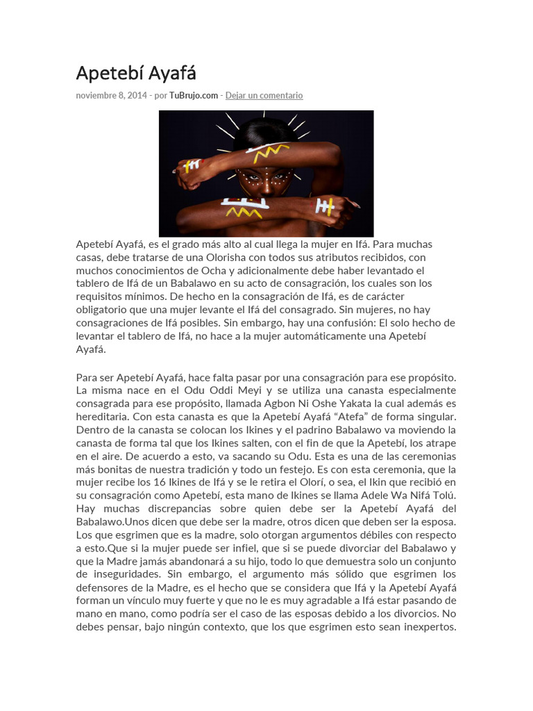 Apetebi Ayafa | PDF | Religión étnica | Santeria