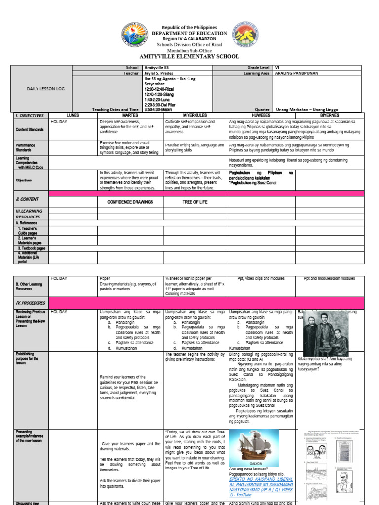 Dll-Week 1 - Ap 6 | PDF