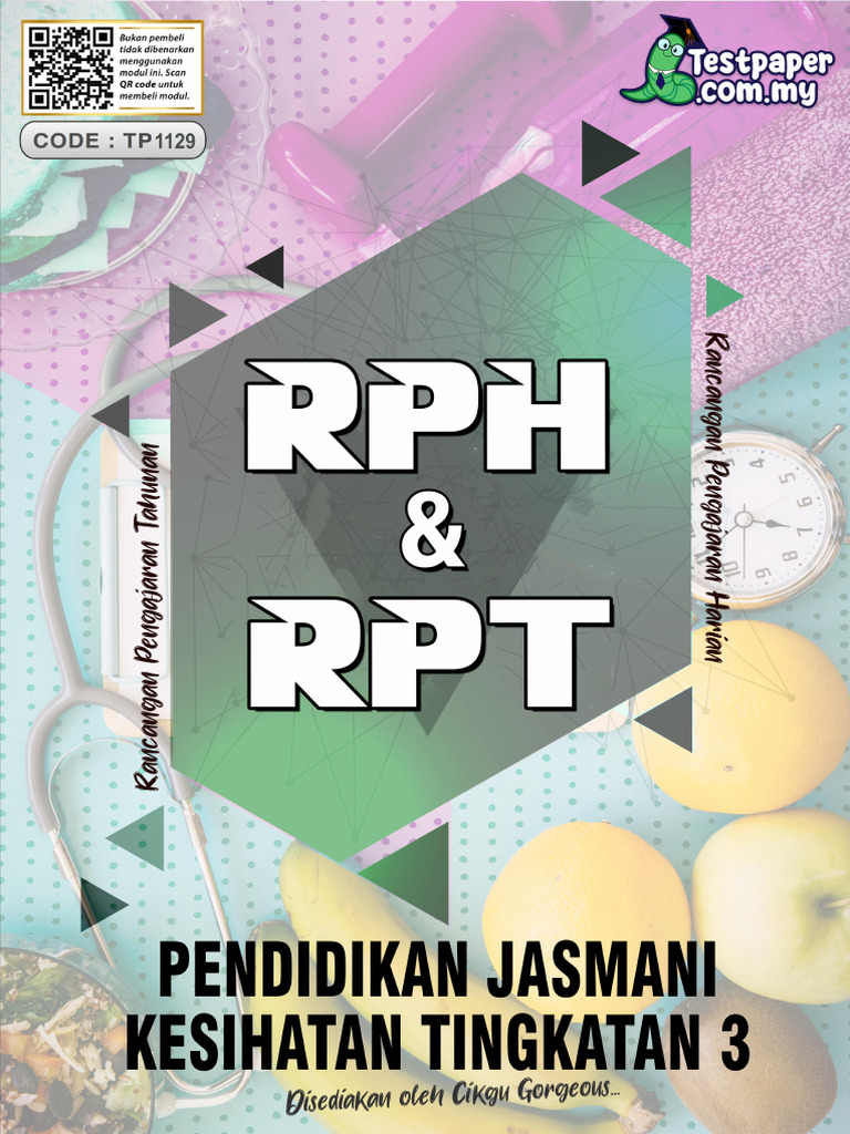 Cover Page RPH Dan RPT 2023 - Pendidikan Jasmani Kesihatan Tingkatan 3 01 | PDF