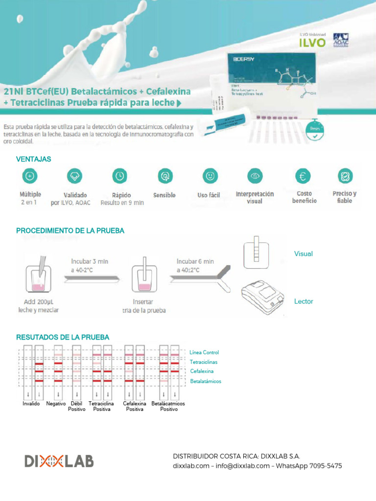 DAIRY RAPID TEST BROCHURE 2IN1 | PDF | Antibióticos