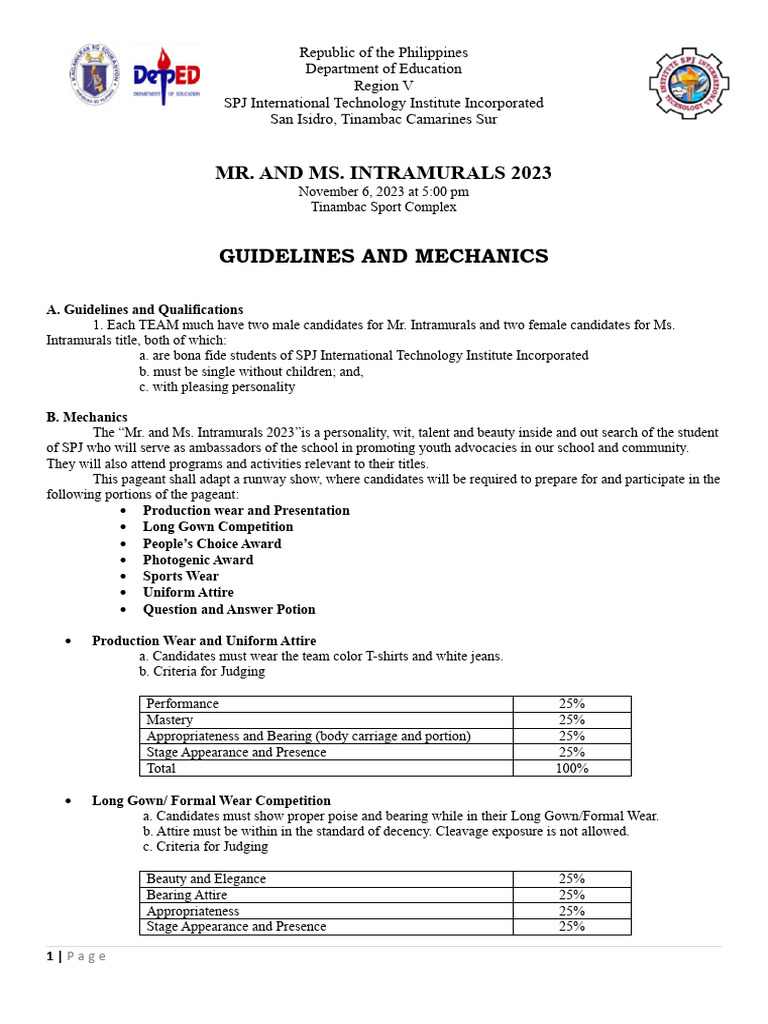 Mr.-and-Ms-Intramurals-Guidelines (1) | PDF