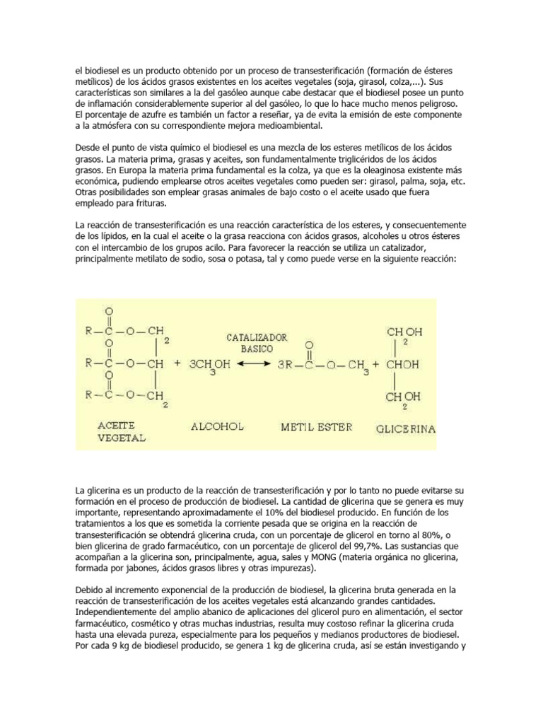 Glicerina | PDF | Glicerol | Biodiésel
