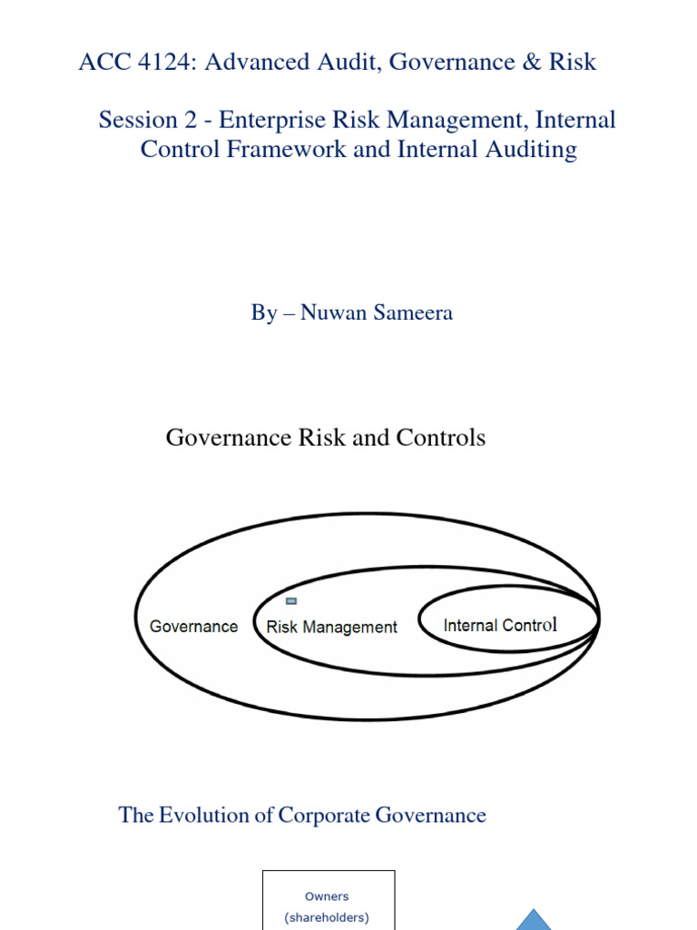 Session 2-ERM, ICF and Internal Auditing | PDF | Internal Control ...