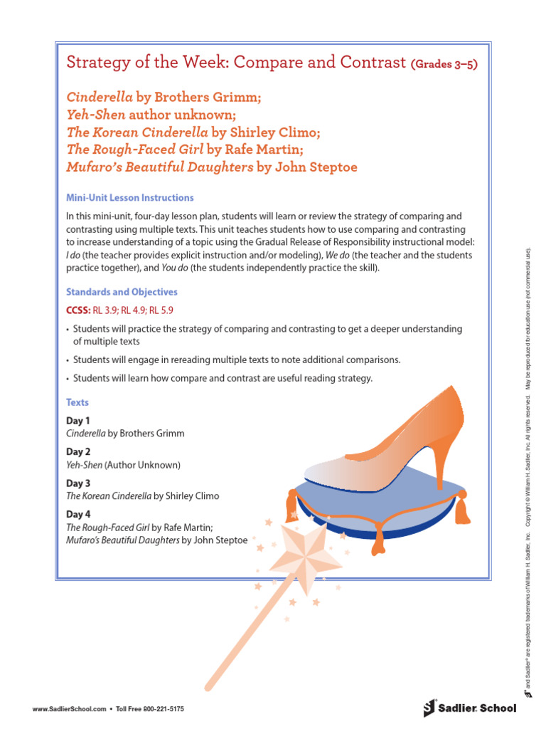StrategyLesson Compare Contrast Cinderella | Download Free PDF ...