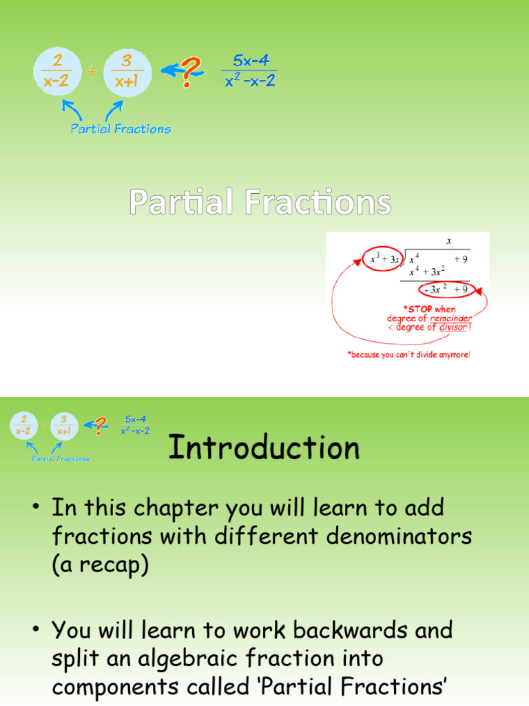 1 Partial Fractions1 | PDF | Mathematical Concepts | Division (Mathematics)