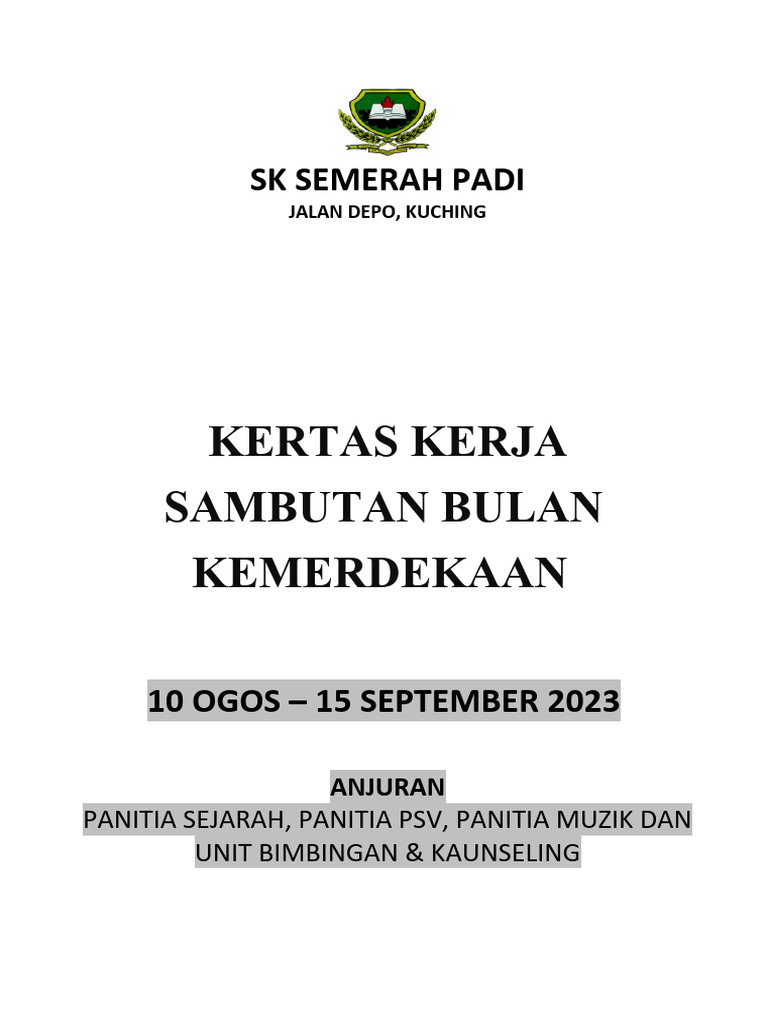 Kertas-Kerja-Bulan-Kemerdekaan-2023 SKSP | PDF