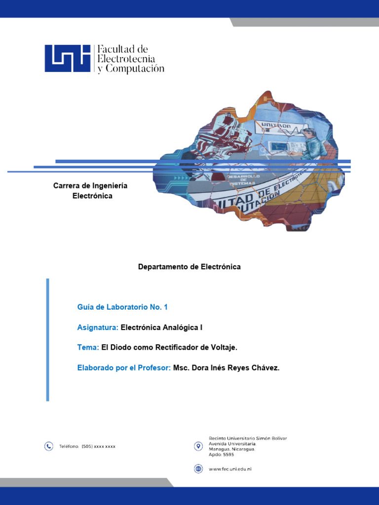 Lab. No 1 Rectificadores - 2023 | PDF | Rectificador | Electromagnetismo