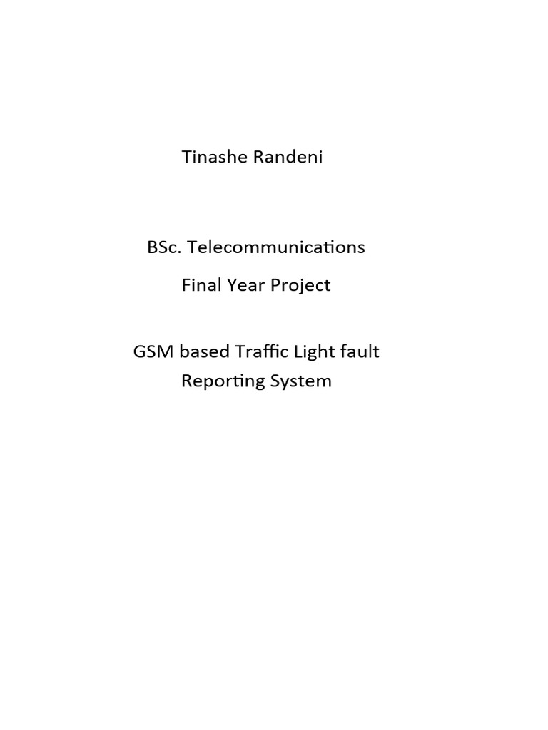 Tinashe Randeni Dissertation | PDF | Programmable Logic Controller | World Wide Web