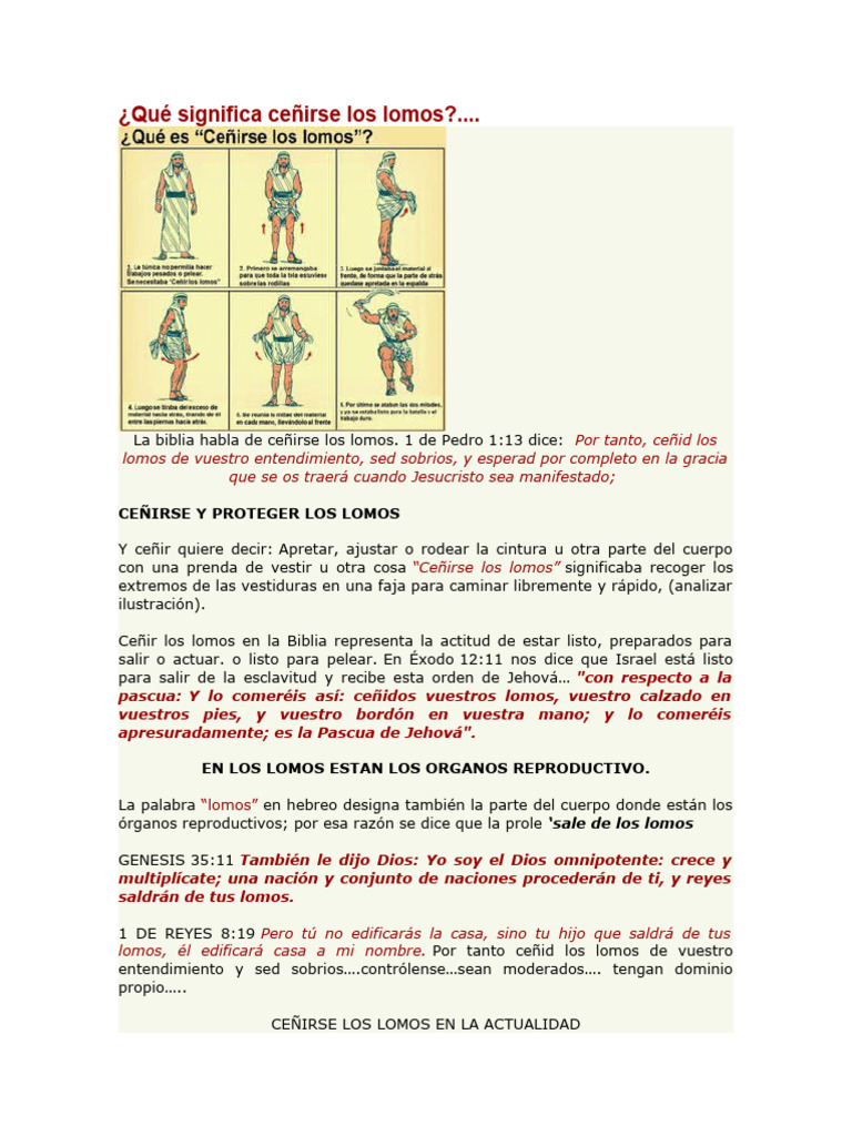 Significado bíblico de ceñir los lomos | PDF | Cristo (título) | Dios