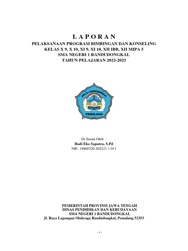 Contoh Program BK Kelas X, XI, XII | PDF