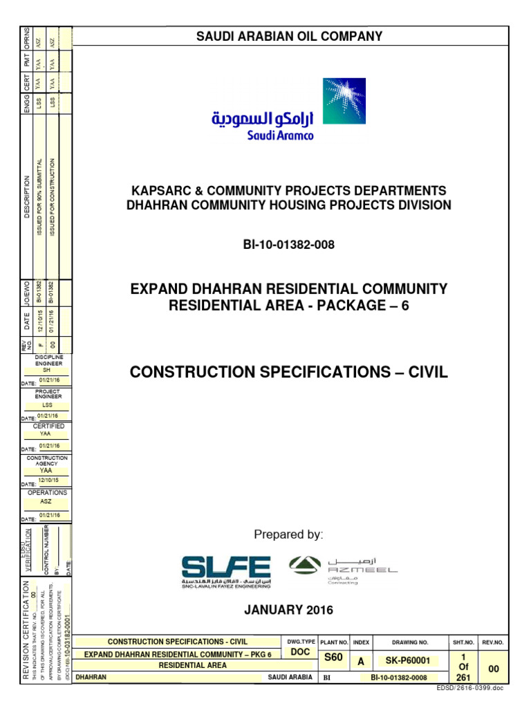 Construction Specifications - Civil: Expand Dhahran Residential ...