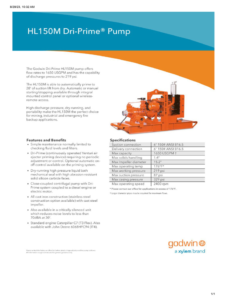 Godwin Pumps HL150M | PDF