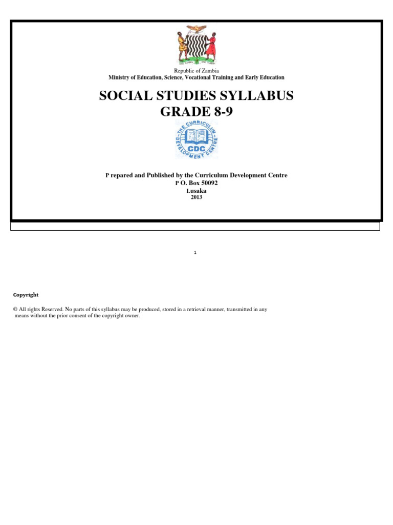 Social Studies 8-9 Syllabus | PDF | Agriculture | Weather