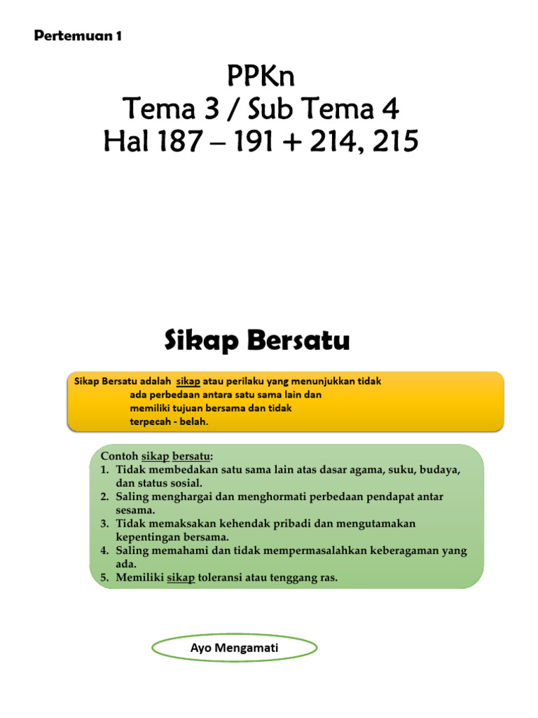 Materi PPKN Tema 3 ST 4 | PDF