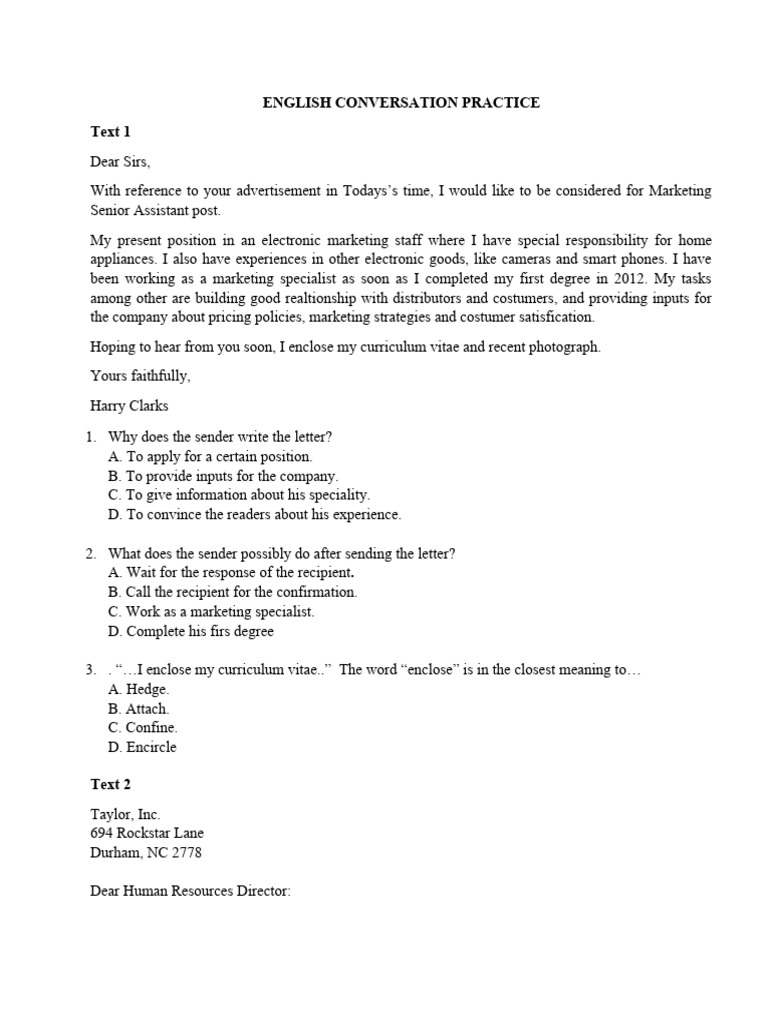 English Conversation Practice | PDF | Adverb | Adjective