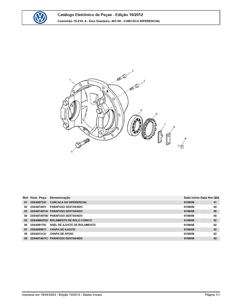 4 - Eixo Dianteiro | PDF | Parafuso | Eixo