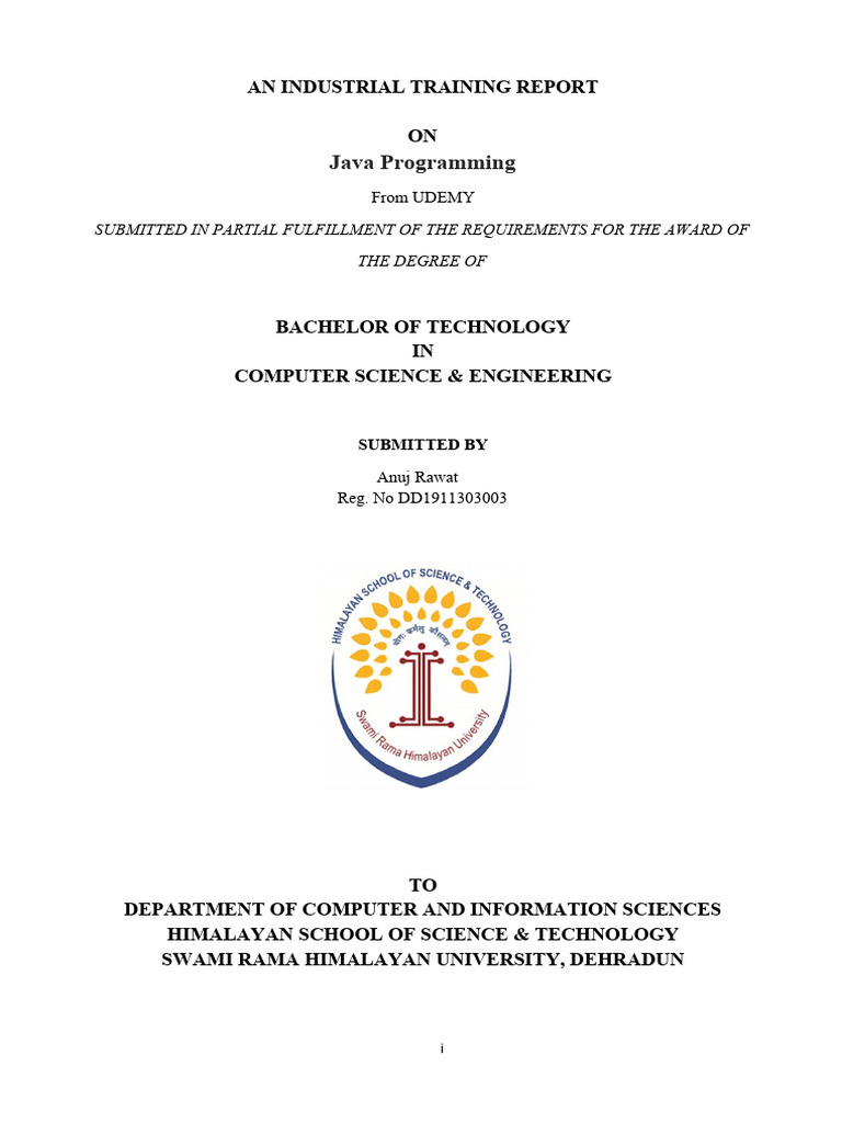 Industrial Training | PDF | Method (Computer Programming) | Class (Computer Programming)