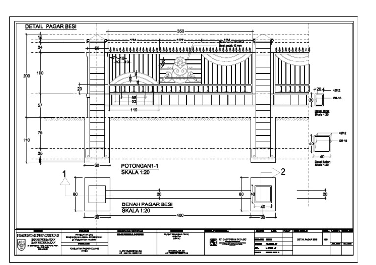 23.detail Pagar Besi | PDF