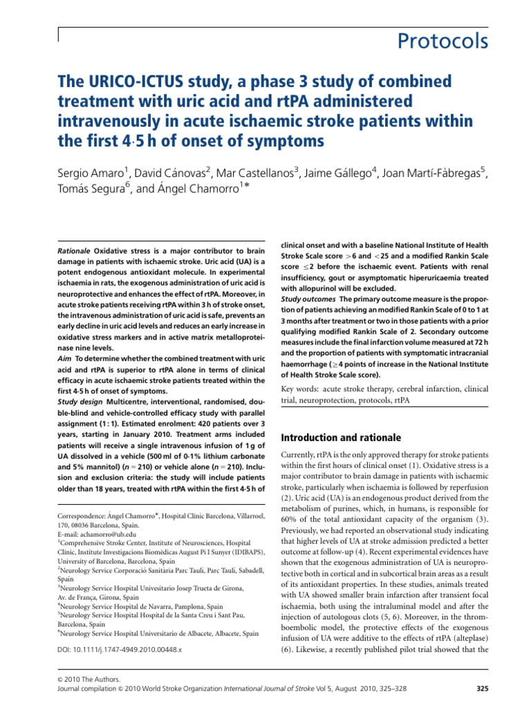 Ictus | PDF | Stroke | Biomarker
