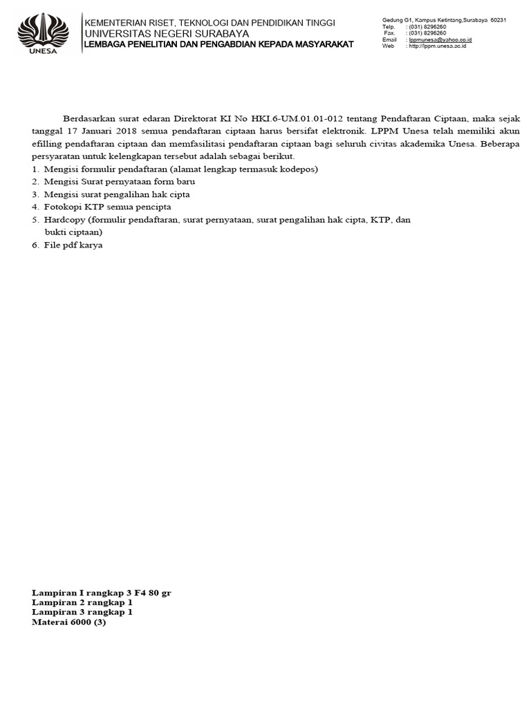 Permohonan Ciptaan | PDF Permohonan Ciptaan | PDF
