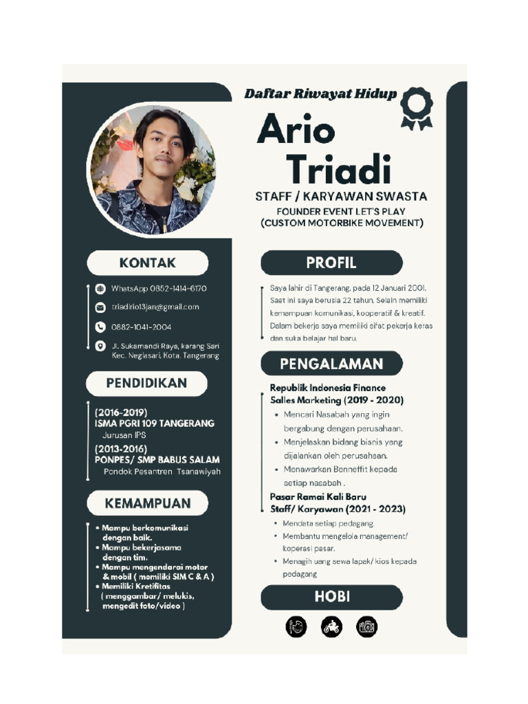 CV Ario Triadi | PDF