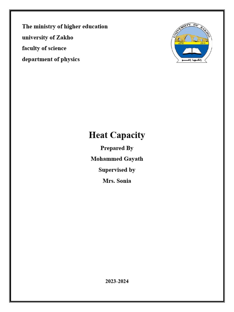 Heat Capacity | PDF | Heat | Heat Capacity