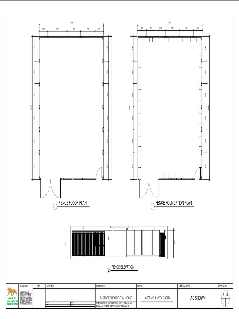Fencing Plan | PDF | Buildings And Structures