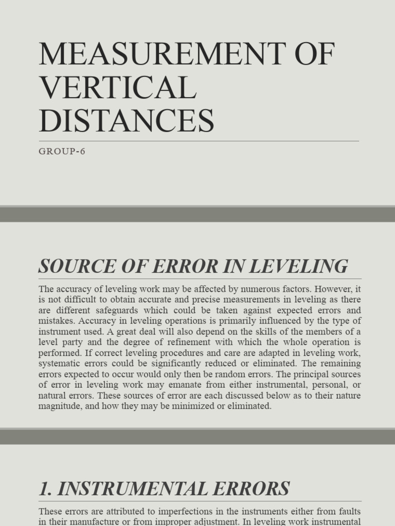 Measurement of Vertical Distances g6 | PDF | Metrology