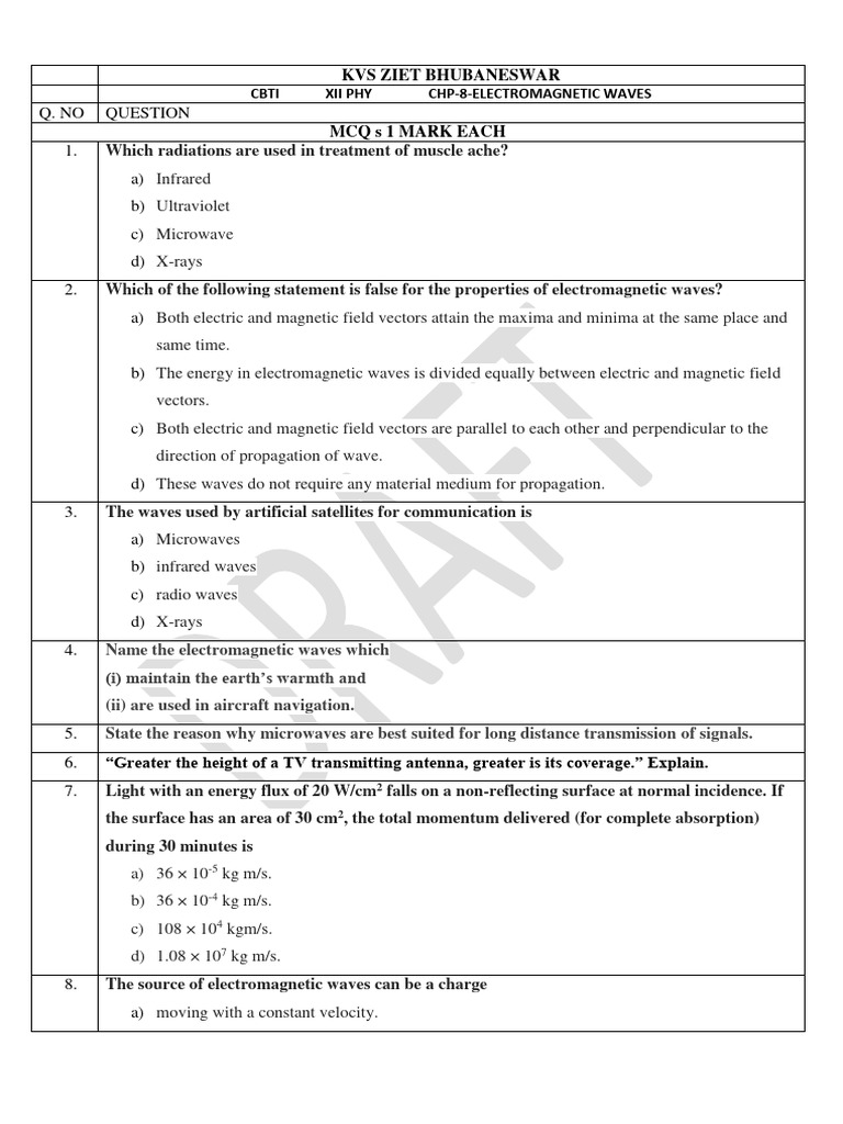 CH 8 | PDF | Electromagnetic Radiation | Electromagnetic Spectrum