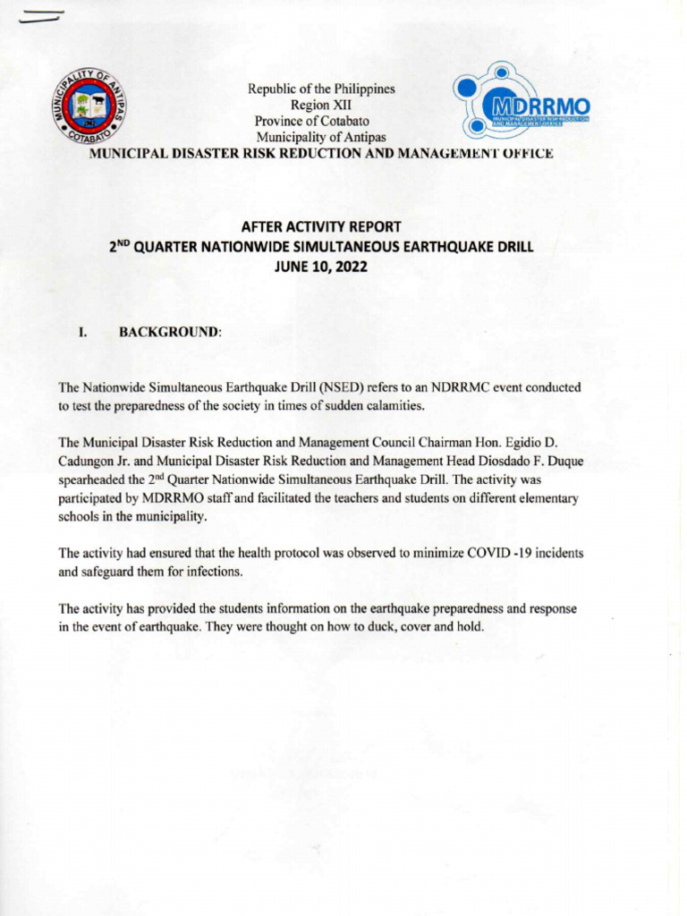 2ND Quarter Nsed 2022 - Aa Report | PDF