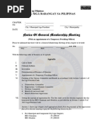 DSWD SB GF 091 - REV 01 - Sample Barangay Certification | PDF