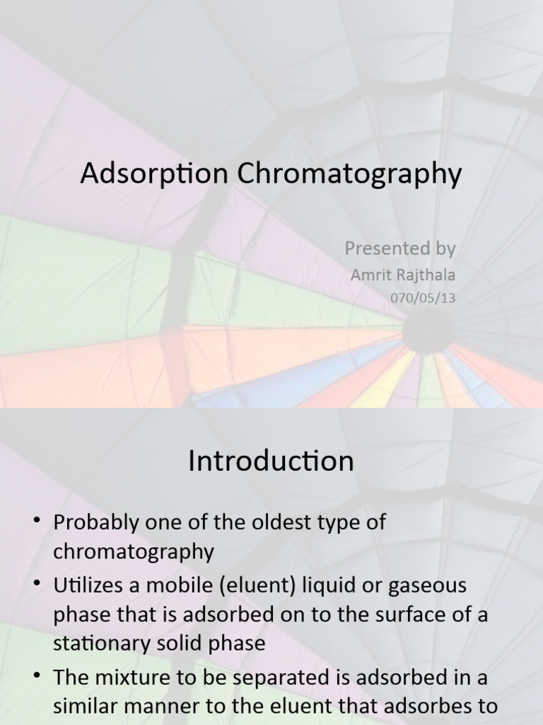 Adsorption Chromatography Amrit | PDF